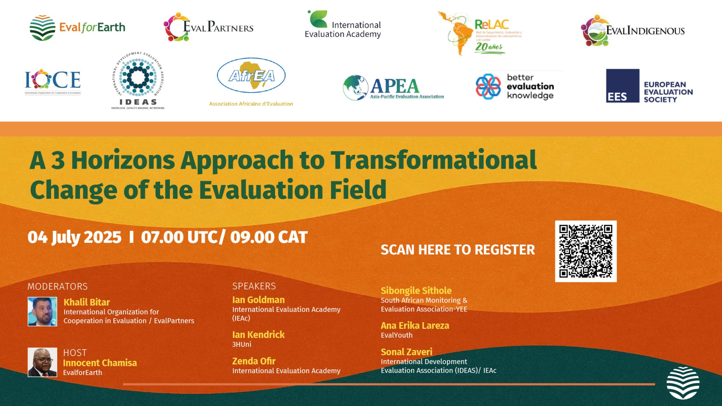 Joint webinar: A 3 horizons approach to transformational change of the evaluation field ...
